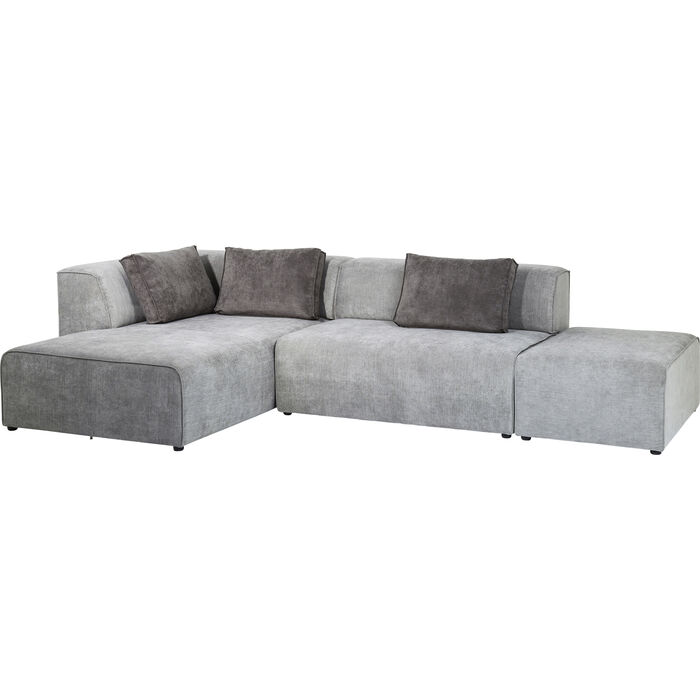 Corner Sofa Infinity Ottomane Grey Lef