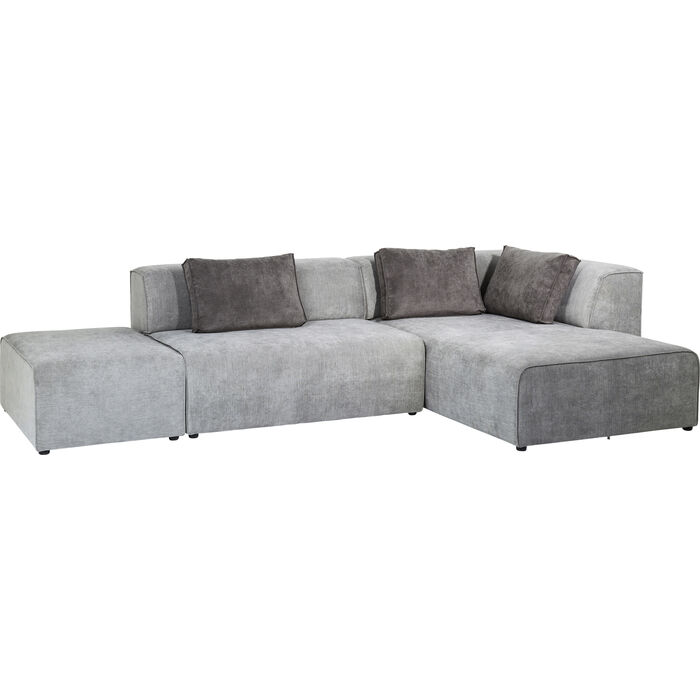 Corner Sofa Infinity Ottomane Grey Rig