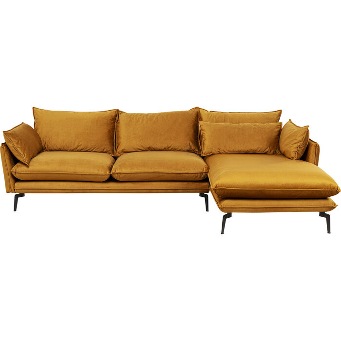 Corner Sofa Monza Right Velvet Curry 2