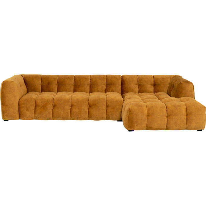 Corner Sofa Salamanca Gold Brown Right 320cm