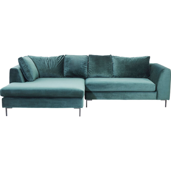 Corner Sofa Gianni Velvet Dark Green L