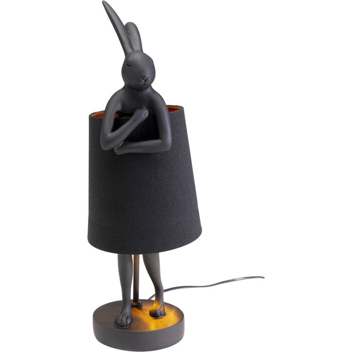 Table Lamp Animal Rabbit Matt Black 50