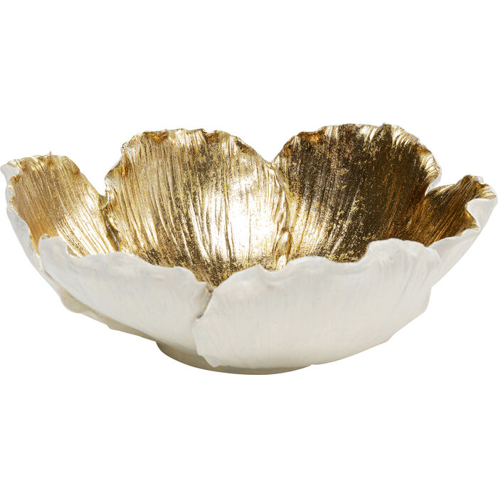 Deco Bowl Flower Bloom Cream Gold Ø25c