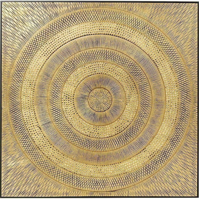 Object Picture Art Circle Gold 120x120