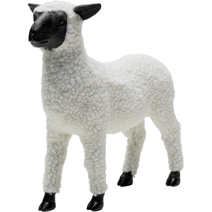 Deco Figurine Happy Sheep Wool White 2