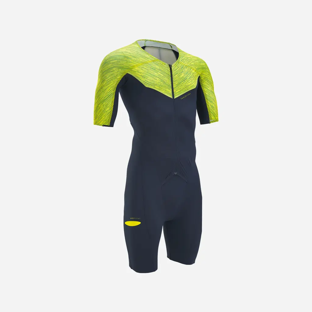 ODELO ZA TRIATLON TRISUIT LD MUŠKO - TAMNOPLAVO/BOJA LIMETE