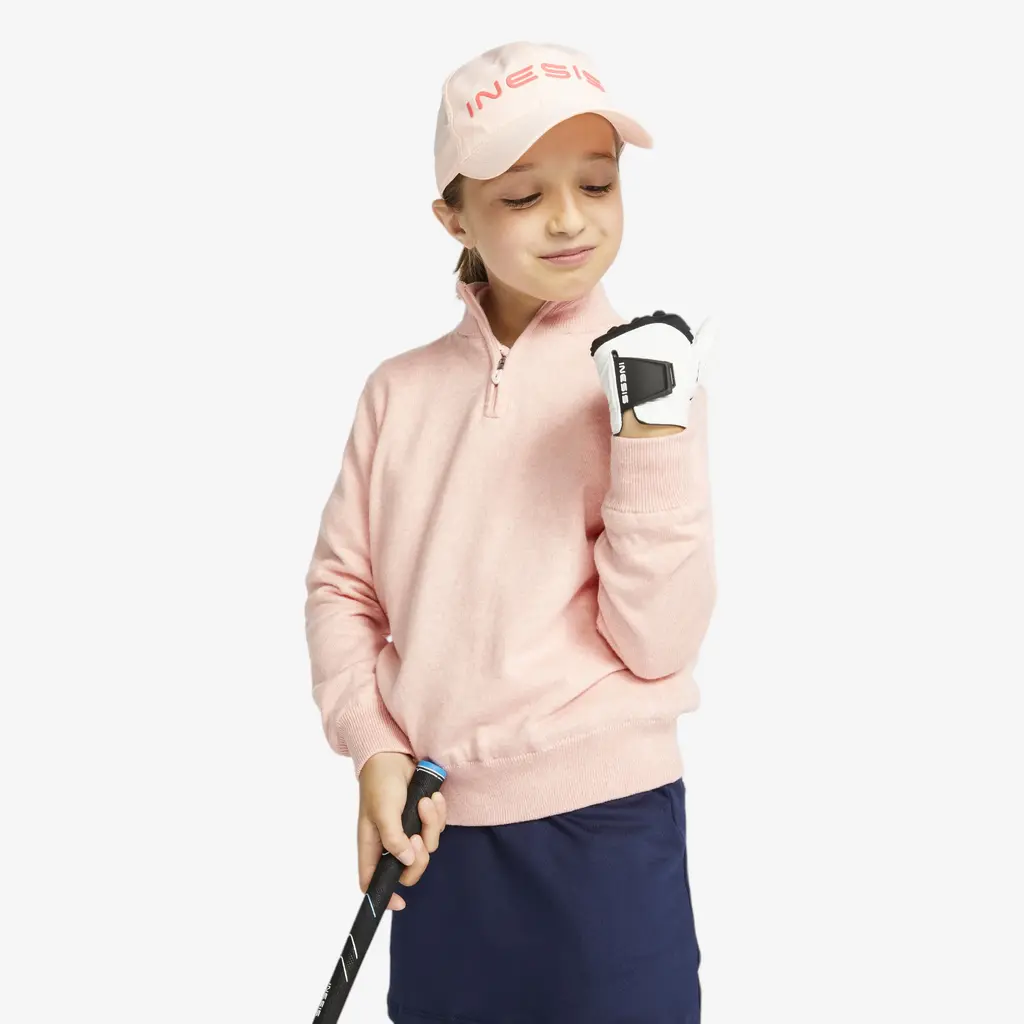 PULOVER ZA GOLF MW500 DEČJI VETROOTPORNI - ROZE