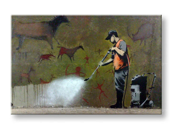 Slika na platnu STREET ART - BANKSY 80k120 cm