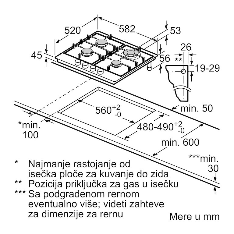 Bosch gasna ploča PCH6A5B90