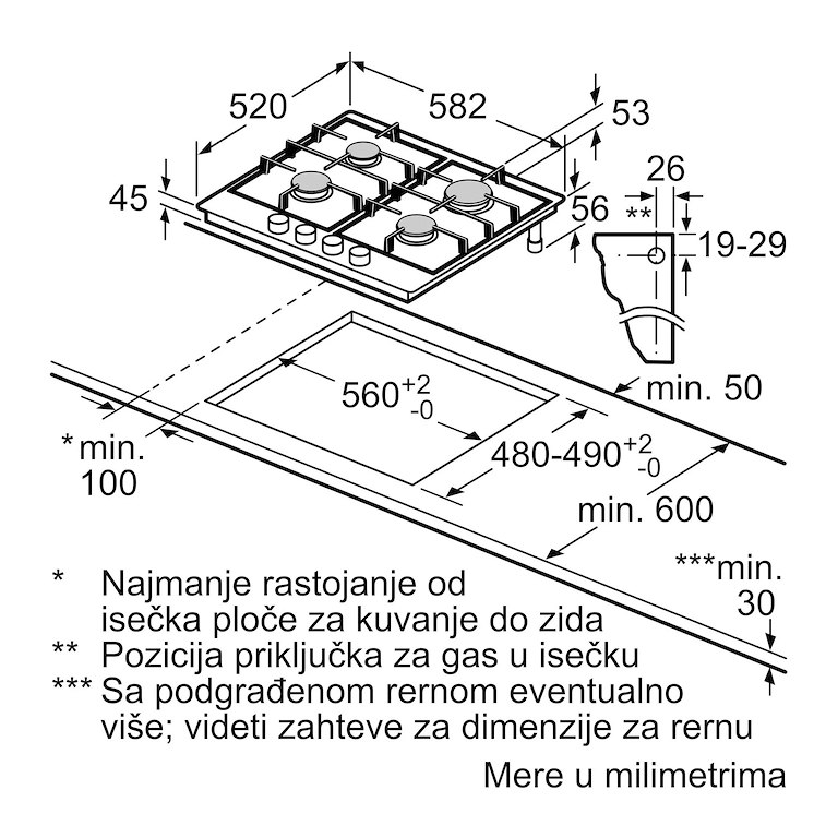 Bosch gasna ploča PCP6A5B90