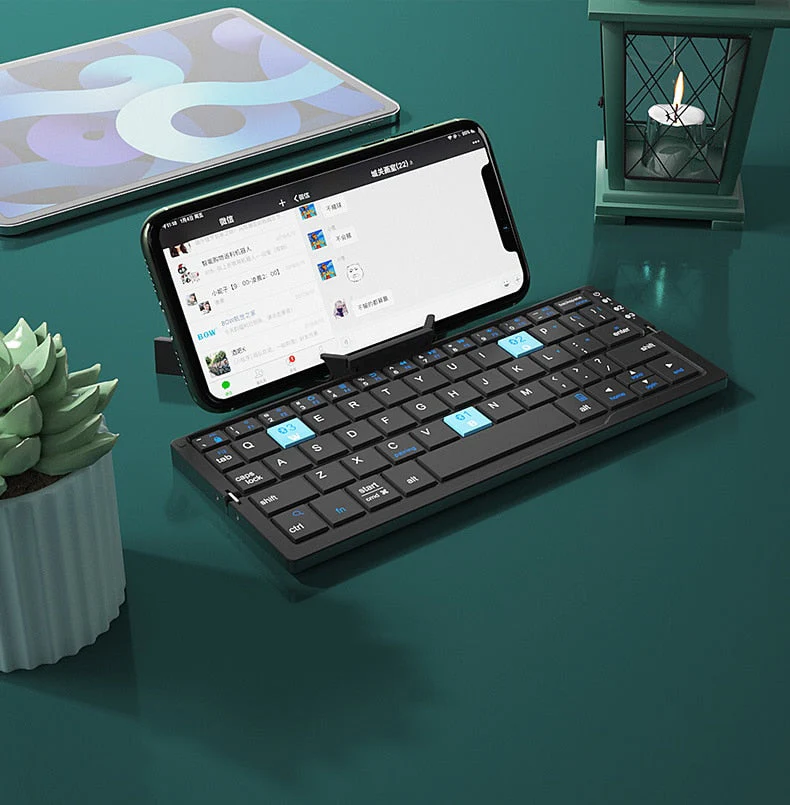 Bežična mini prenosiva tastatura sa držačem za mobilni