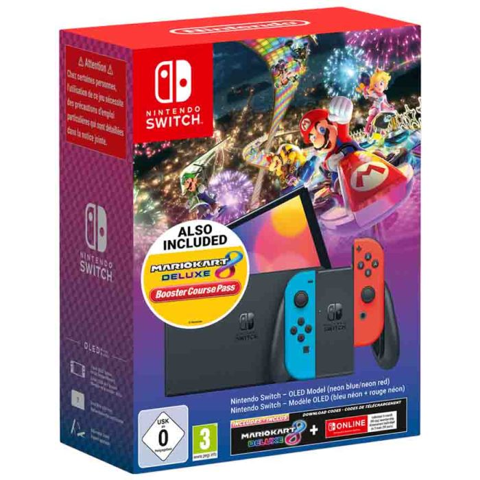 Konzola Nintendo SWITCH OLED MK8DLX and Boosted Pass Bundle G/R