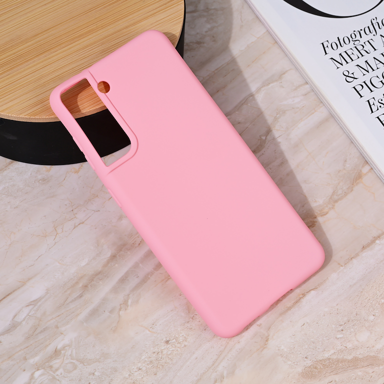 Maska Teracell Giulietta za Samsung G991B Galaxy S21 mat roze