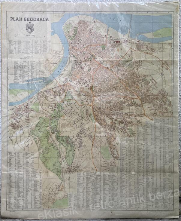 Veliki Plan Beograda Mapa 1946