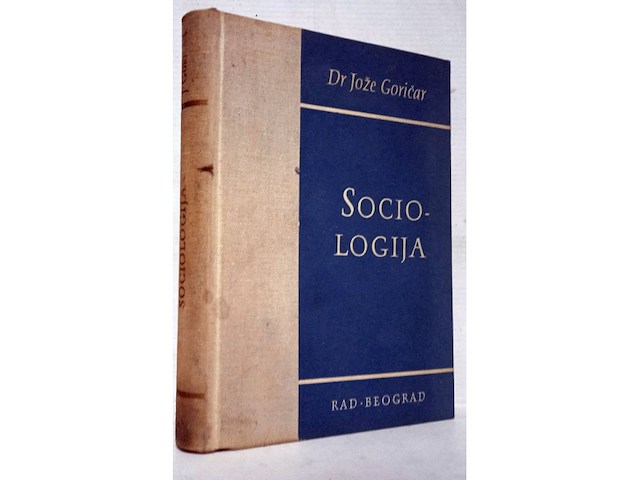 Dr Jože Goričar - Sociologija