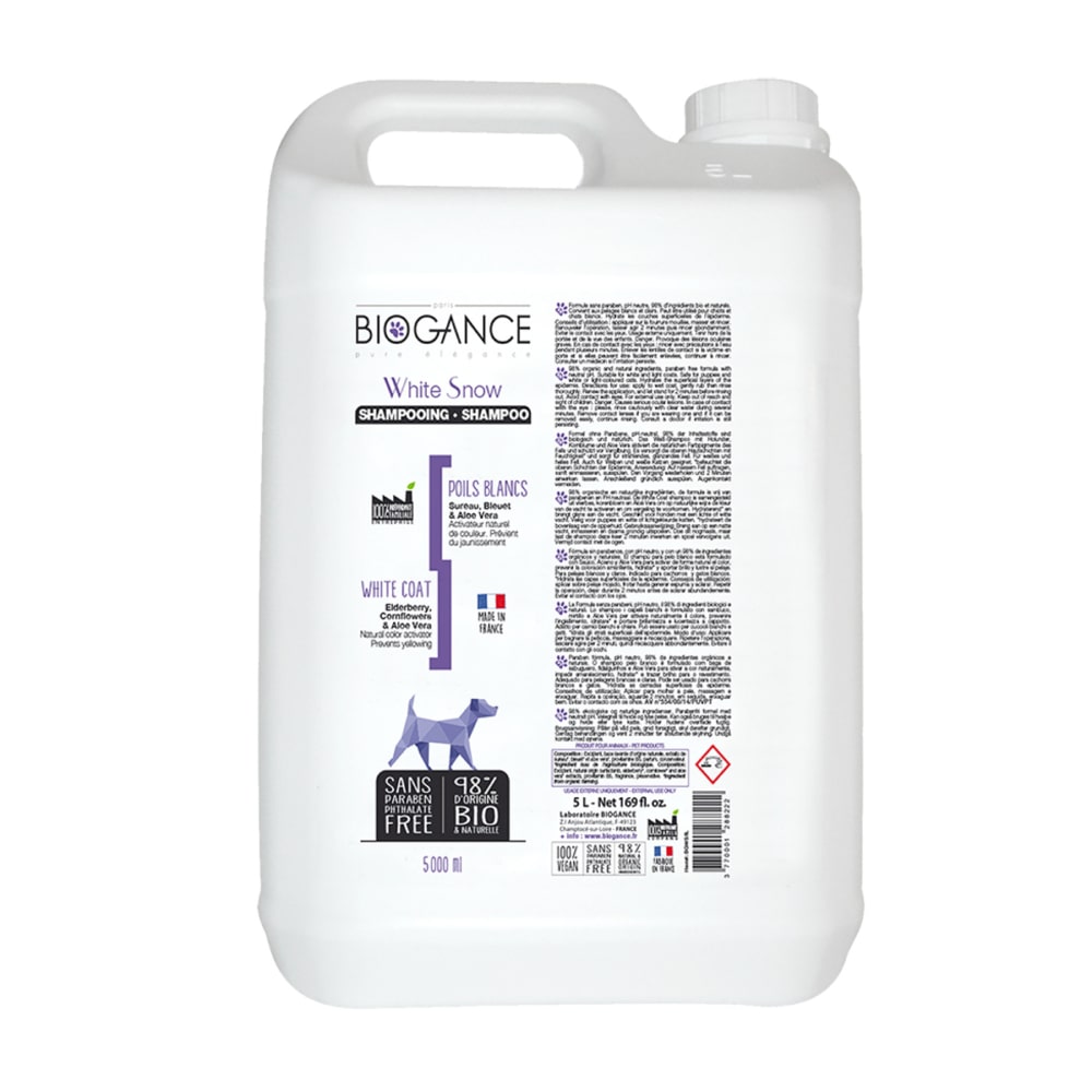 BIOGANCE Dog White Coat 5 l Šampon za pse