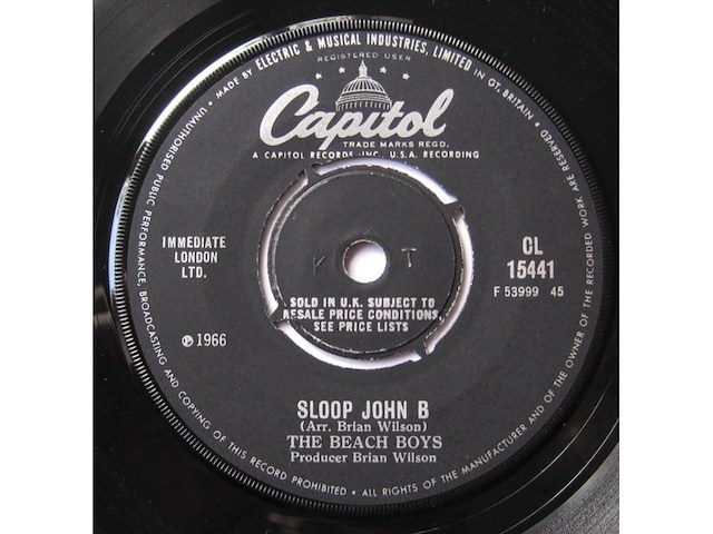 The Beach Boys – Sloop John B Vinyl, 7`, 45 RPM,