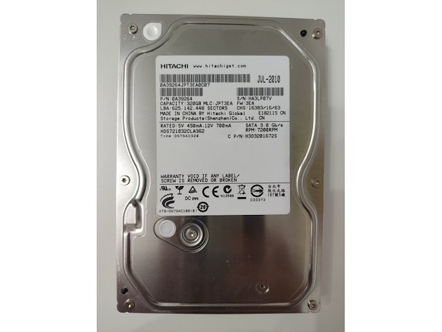 Desktop hard disk HDD 3.5` 320 GB Hitachi