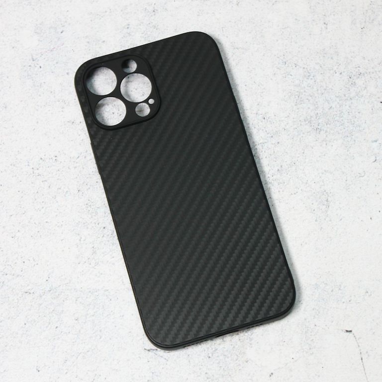 Zastitna maska (futrola) Carbon fiber - iPhone 13 Pro Max 6.7 crna