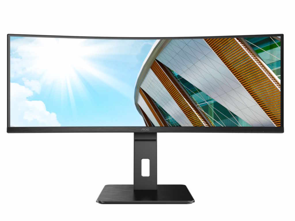 Monitor 34 AOC CU34P2A, WQHD, VA, Adaptive Sync, zakrivljeni, 100Hz, 1ms, HDMI, DPID EK000612929