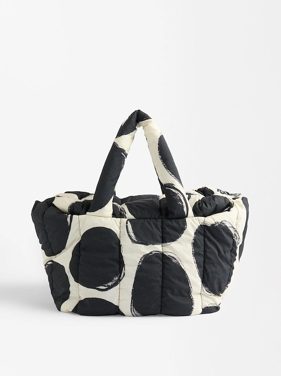 POLKA DOT NYLON TOTE BAG