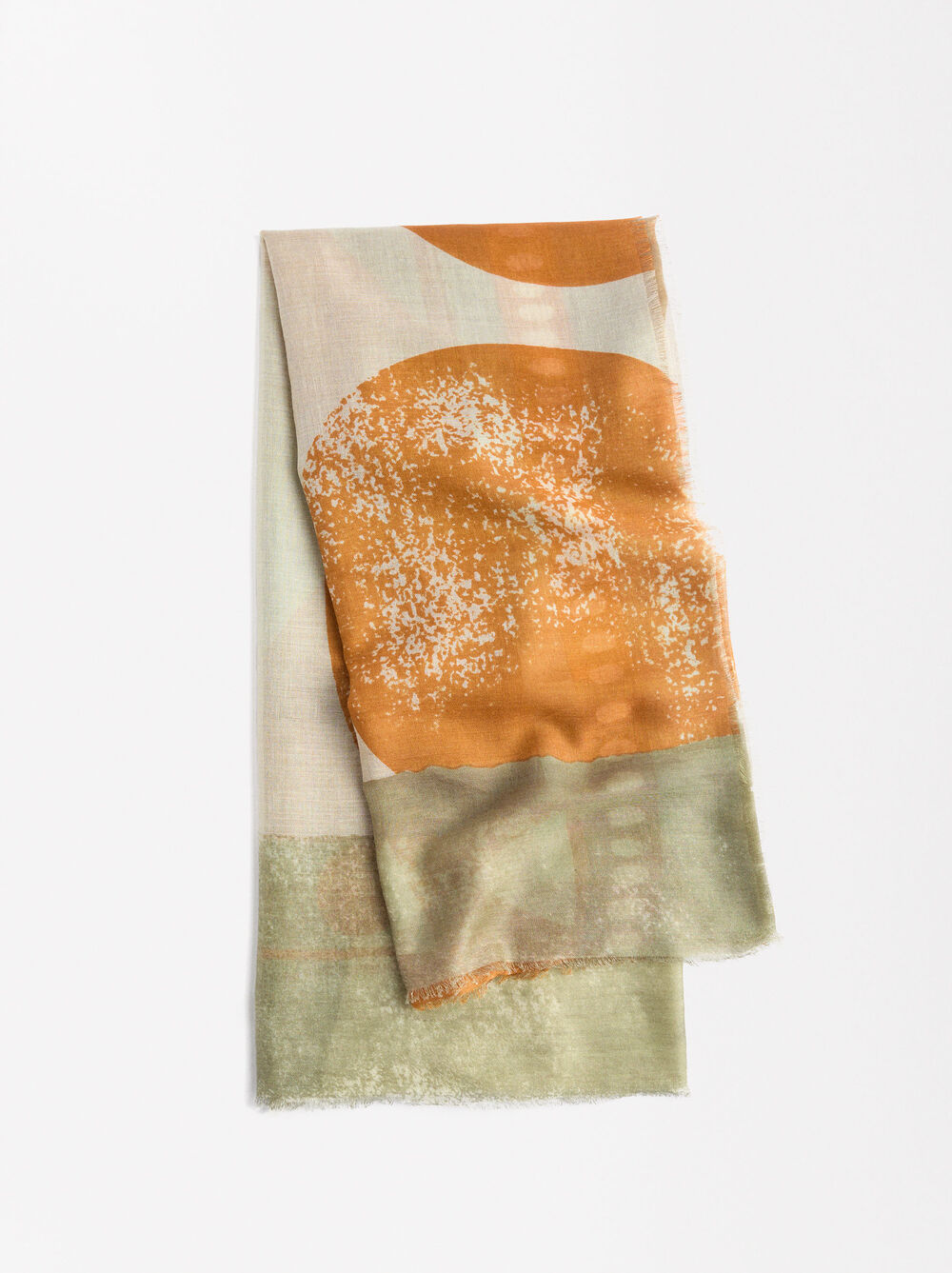 Printed Scarf With Cotton