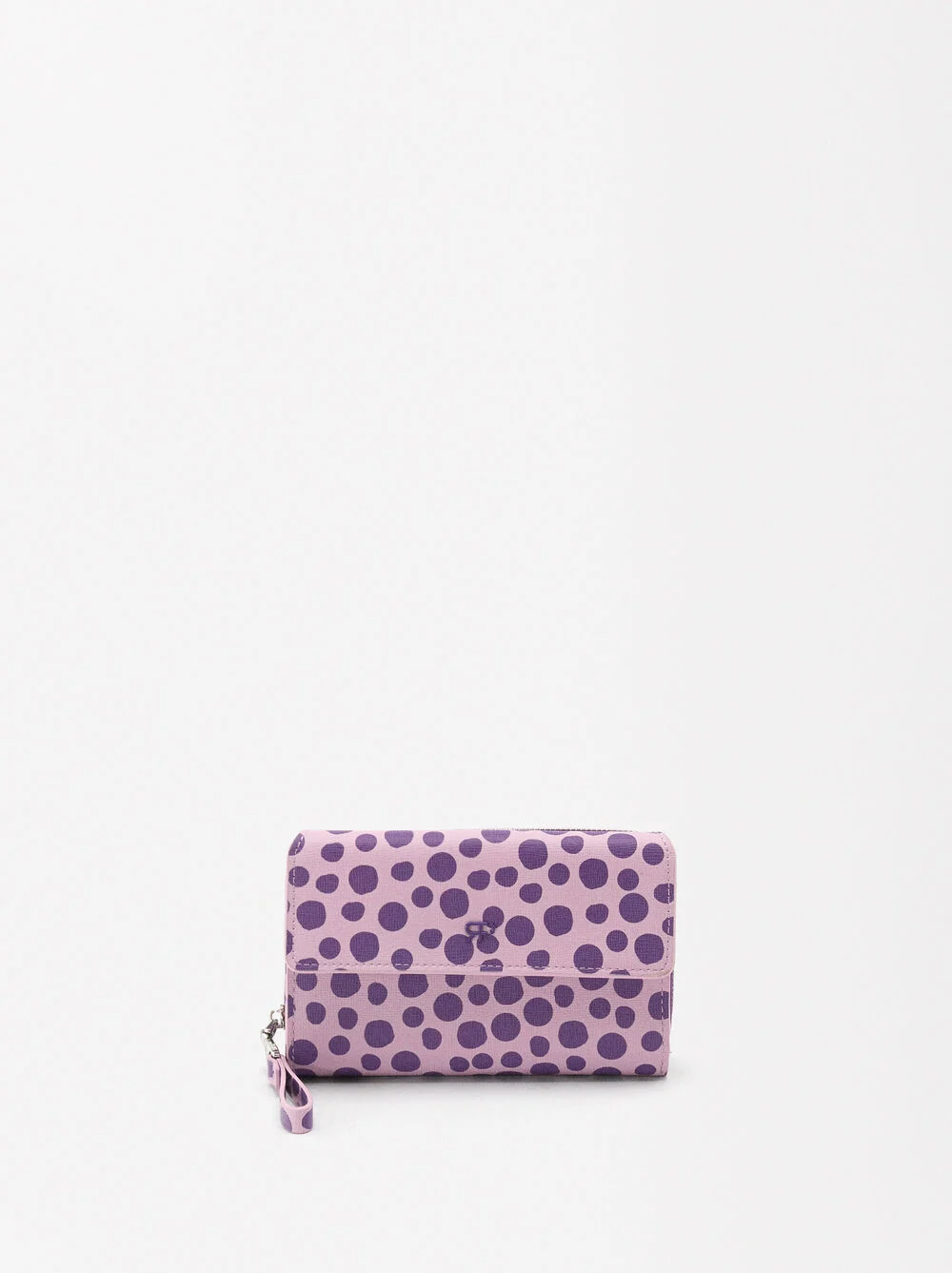 Polka Dot Wallet With Flap Closure