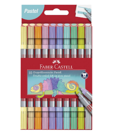 Školski flomaster set - Faber Castell, 1/10, dupli pastel