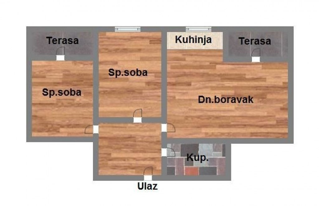 Novogradnja, trosoban stan, dve terase, parking, Sajlovo!