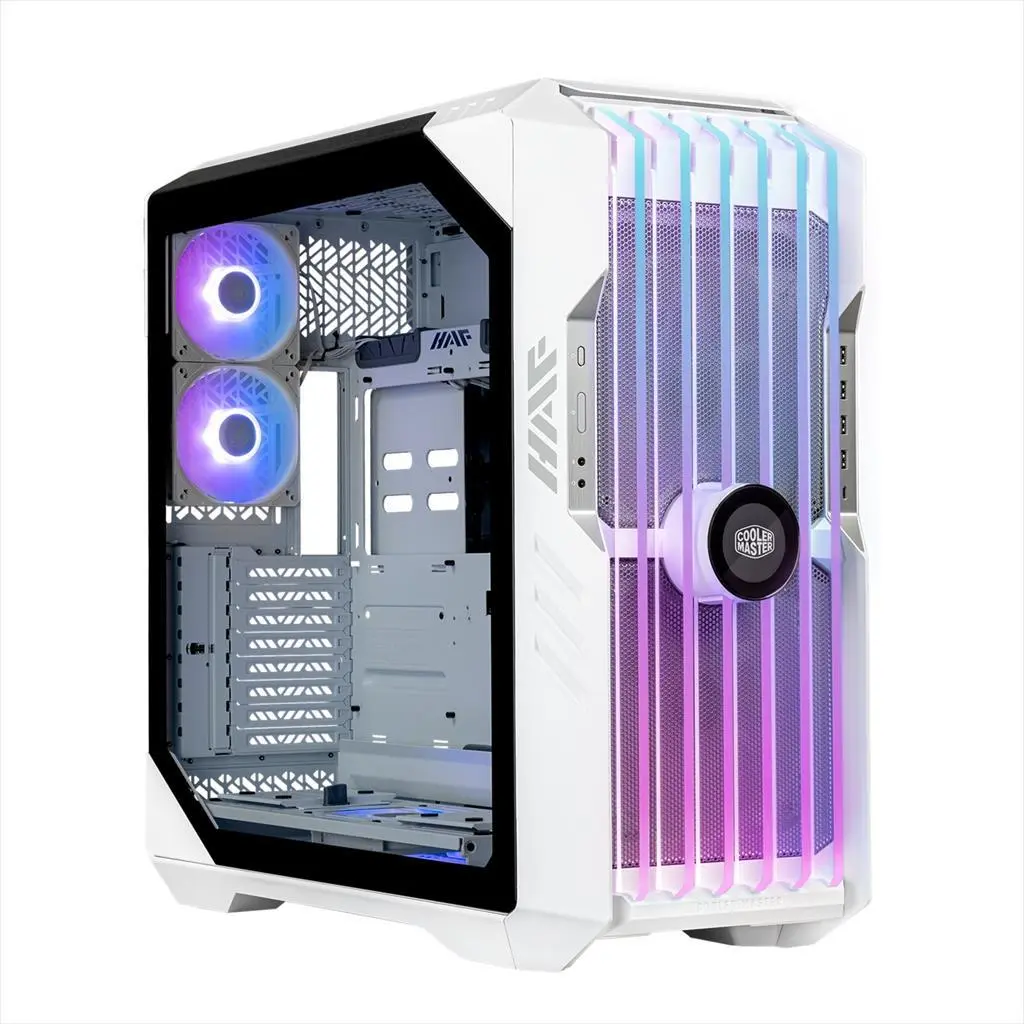 COOLER MASTER Case E-ATKS haf 700 Evo, 2k200mm aRGB, 3k120mm aRGB, 7k pvm i 5k aRGB hub, bela