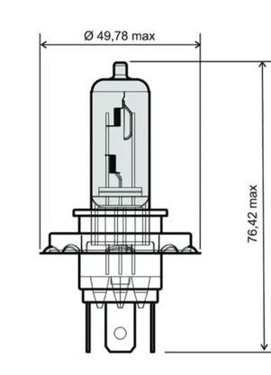 Sijalica 12V 35/35W H4 bela RMS