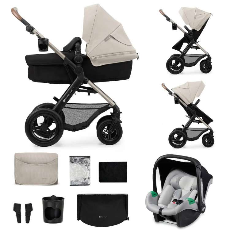 KINDERKRAFT KOLICA ZA BEBE SET 3U1 MOOV 2 SIVA