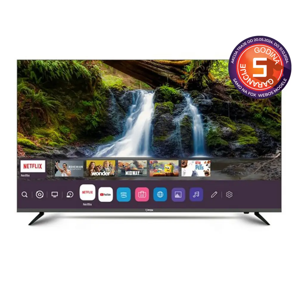 FOX 65WOS640E Smart televizor, 65", LED, UHD, WebOS, Crni