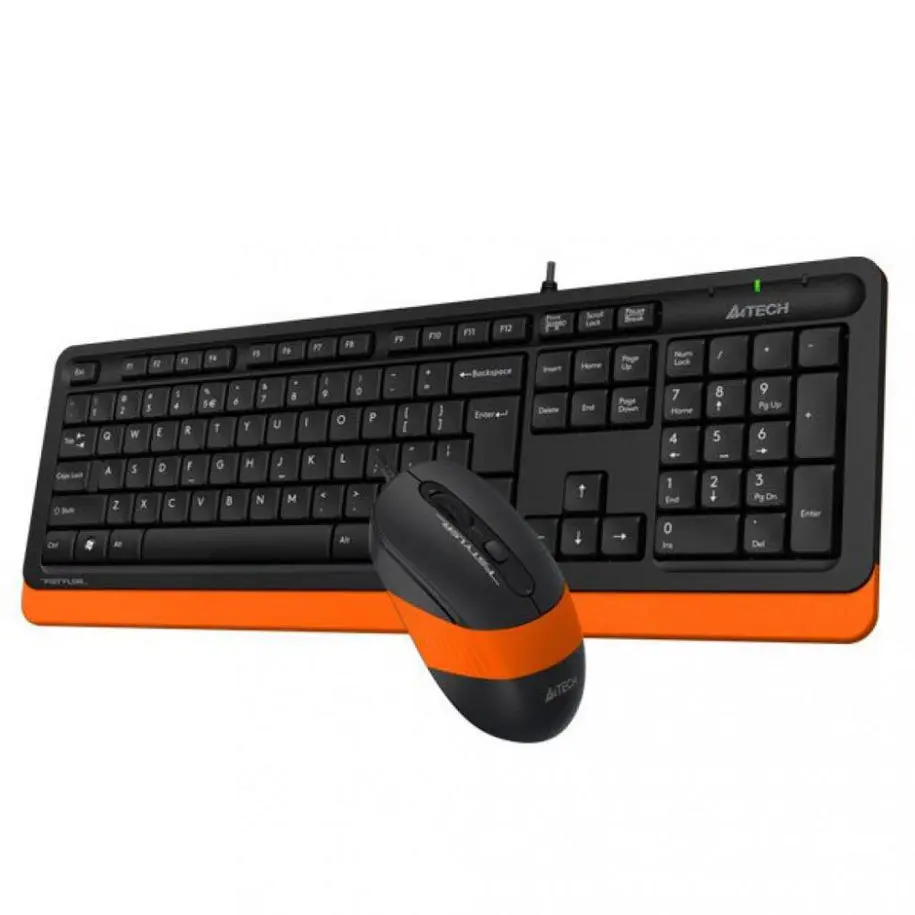 A4 TECH Set tastatura + miš F1010 FSTYLER USB US narandžasti