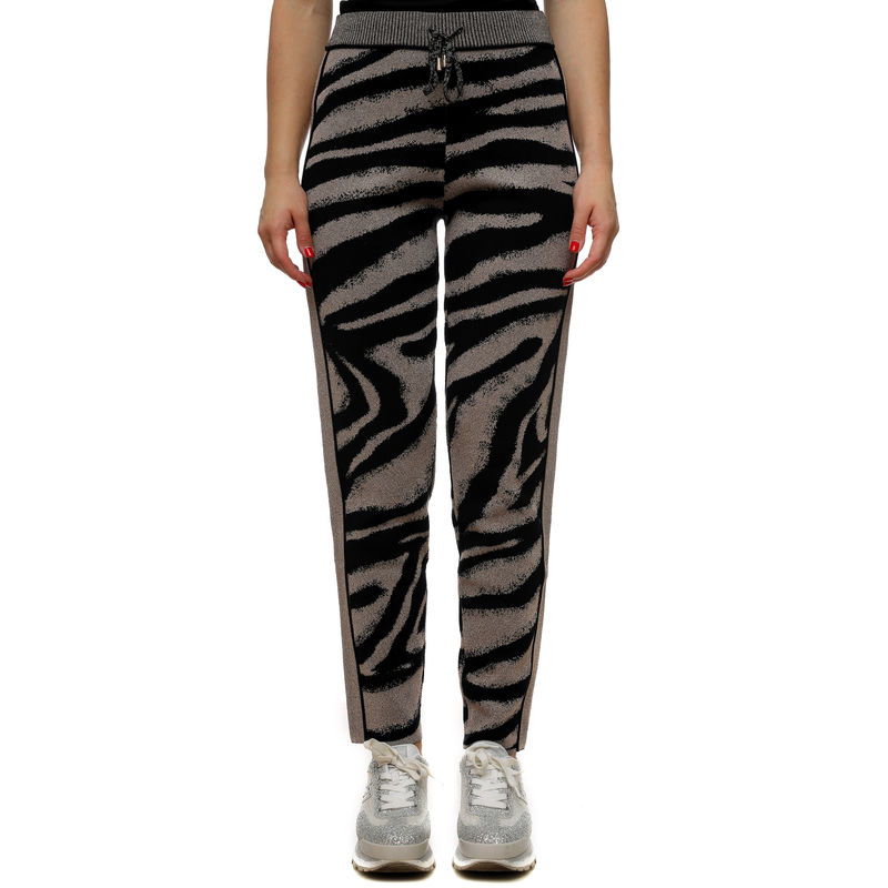 Ženska trenerka donji deo Liu Jo Jacquard Zebra Maglia Zippata