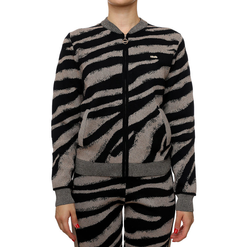 Ženska trenerka gornji deo Liu Jo Jacquard Zebra Maglia Zippata