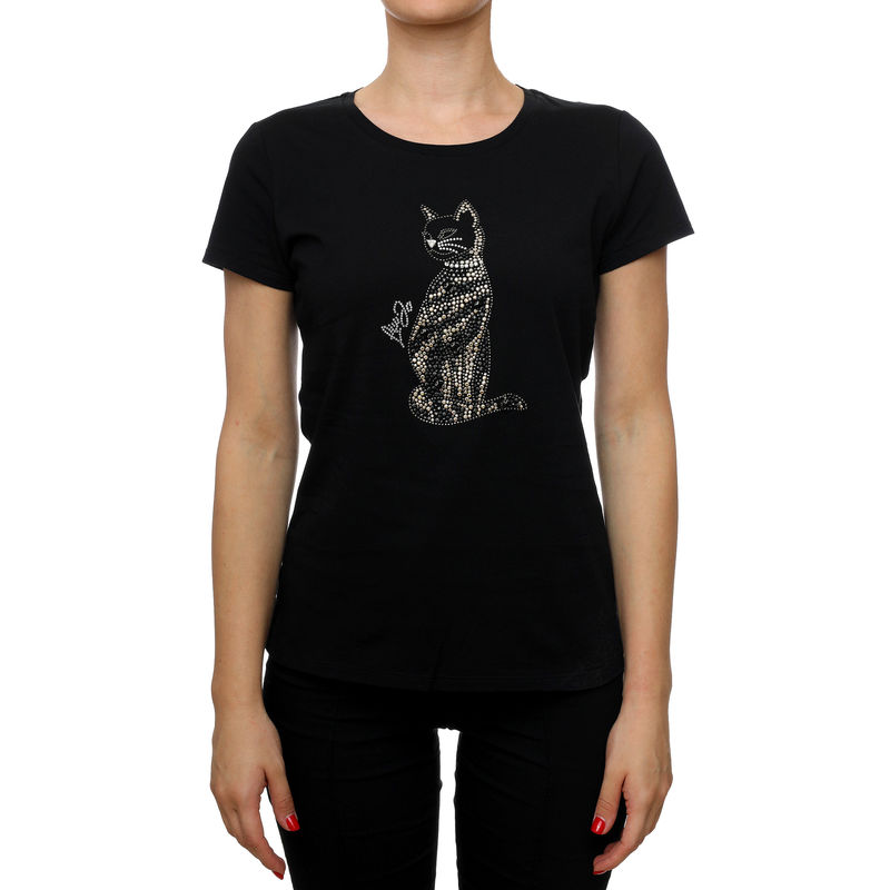 Ženska majica Liu Jo Jersey T-shirt Animal Strass