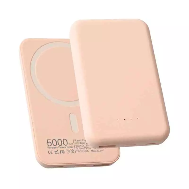 Powerbank Magsafe PD 5000 mAh roze