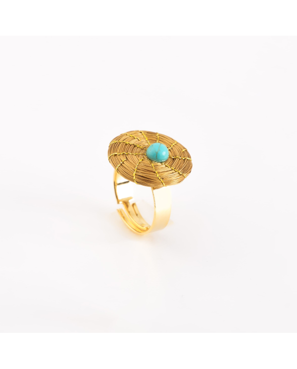 Ring With Turquoise Stone An-20