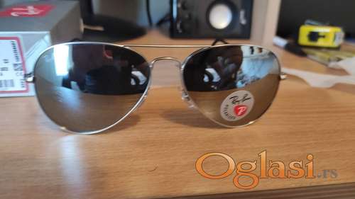 RB3025 Ray ban Aviator Silver veličina 58 Polarizovane