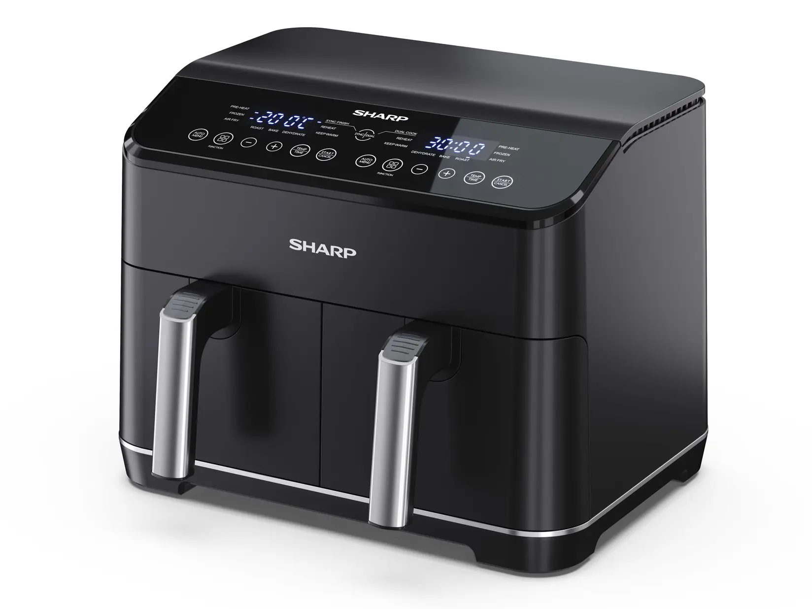 SHARP AF-GD82AE-B Dual Air Fryer, 4 x 2l, Crni