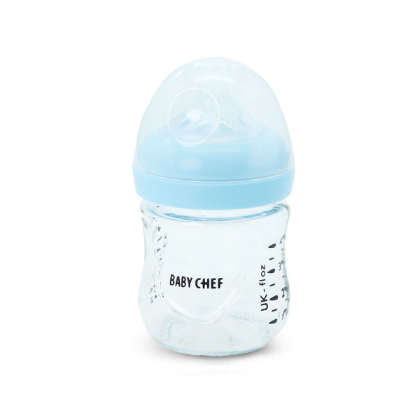 Baby Chef staklena flašica 120ml, plava