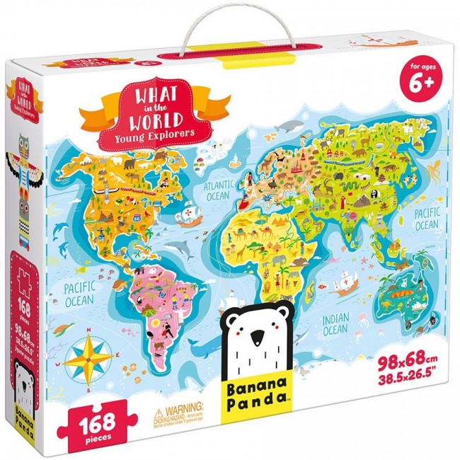 Banana Panda - Puzzle karta sveta