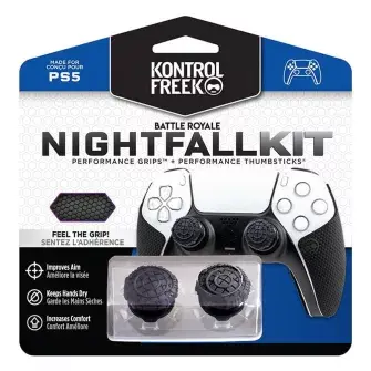 KontrolFreek Nightfall Kit - Battle Royale - Performance Grips & Thumbsticks PS5