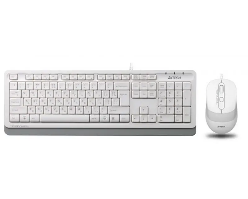 A4 TECH USB US tastatura + USB miš F1010 FSTYLER beli set