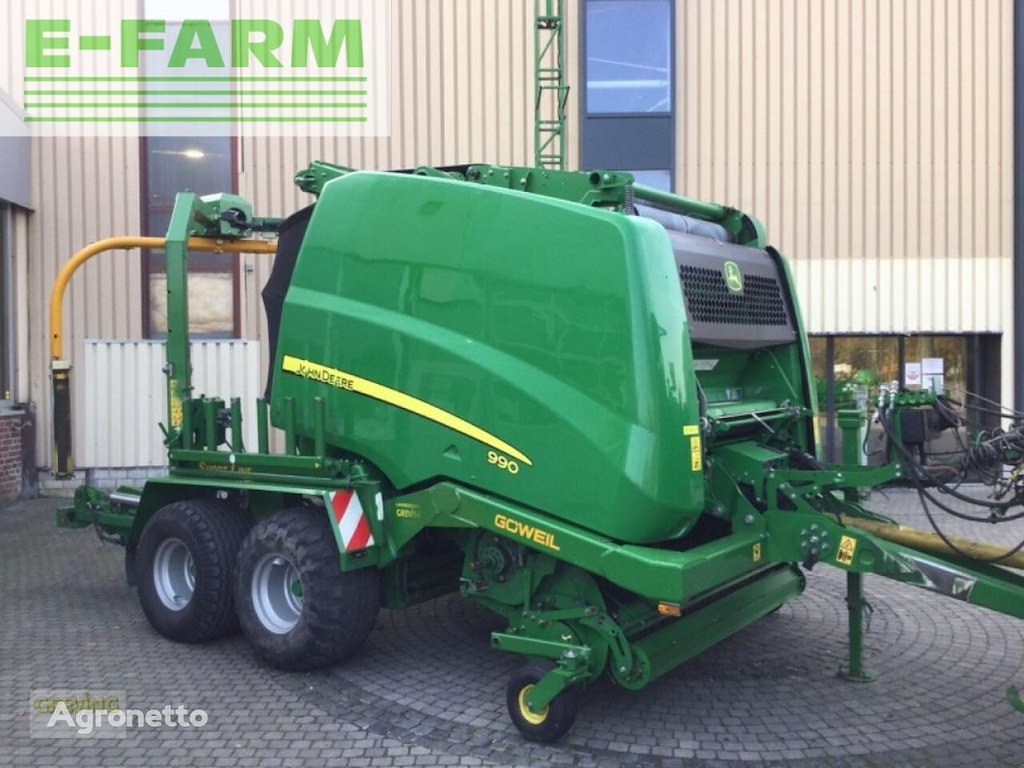 John Deere 990 premium mit göweil wickelkombination, balirka za četvrtaste bale