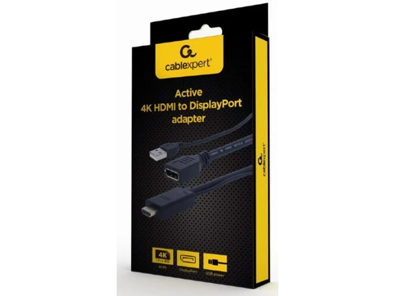 Gembird Active 4K HDMI to DisplayPort adapter A-HDMIM-DPF-01