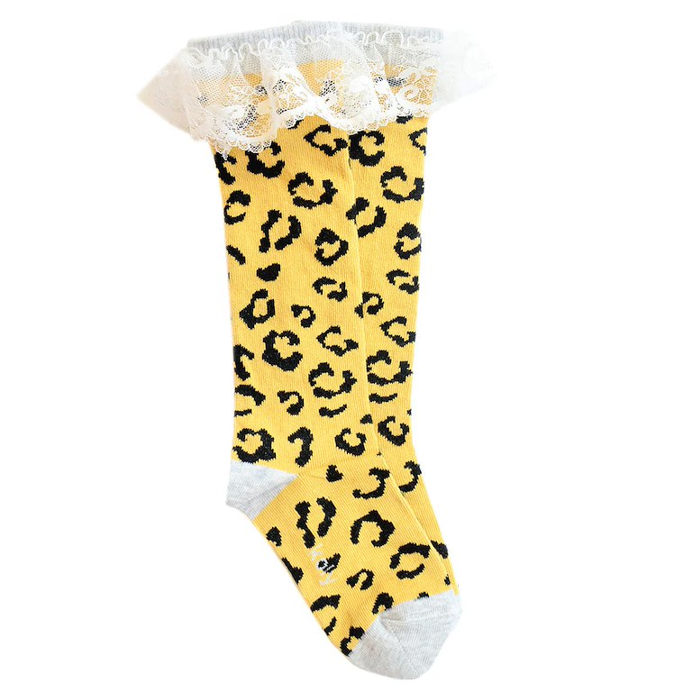 Leopard Kids Yellow Socks with Lace
Leopard Kids Yellow Socks with Lace