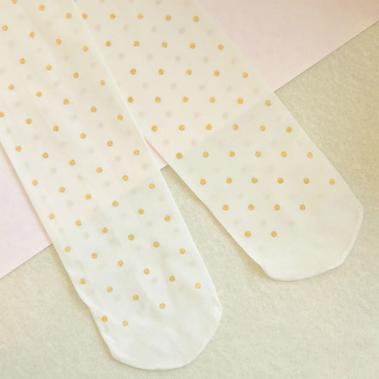 Lily May Cream Girl Tights with Dots
Lily May Cream Girl Tights with Dots