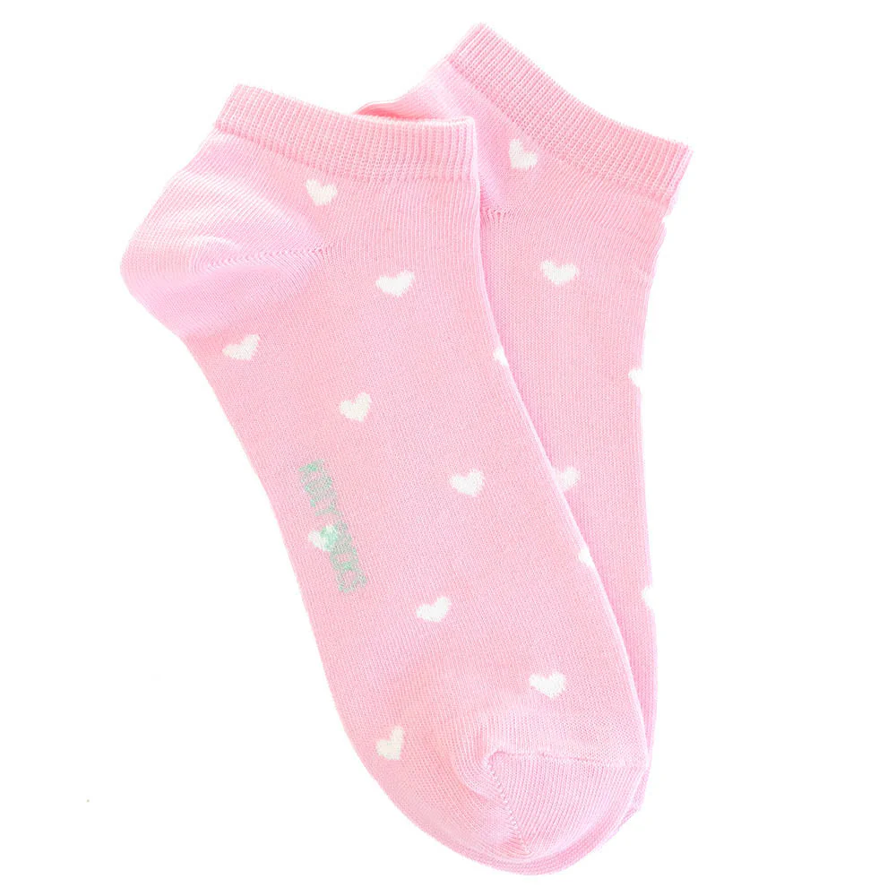 Women pink ankle socks with hearts
Women pink ankle socks with hearts